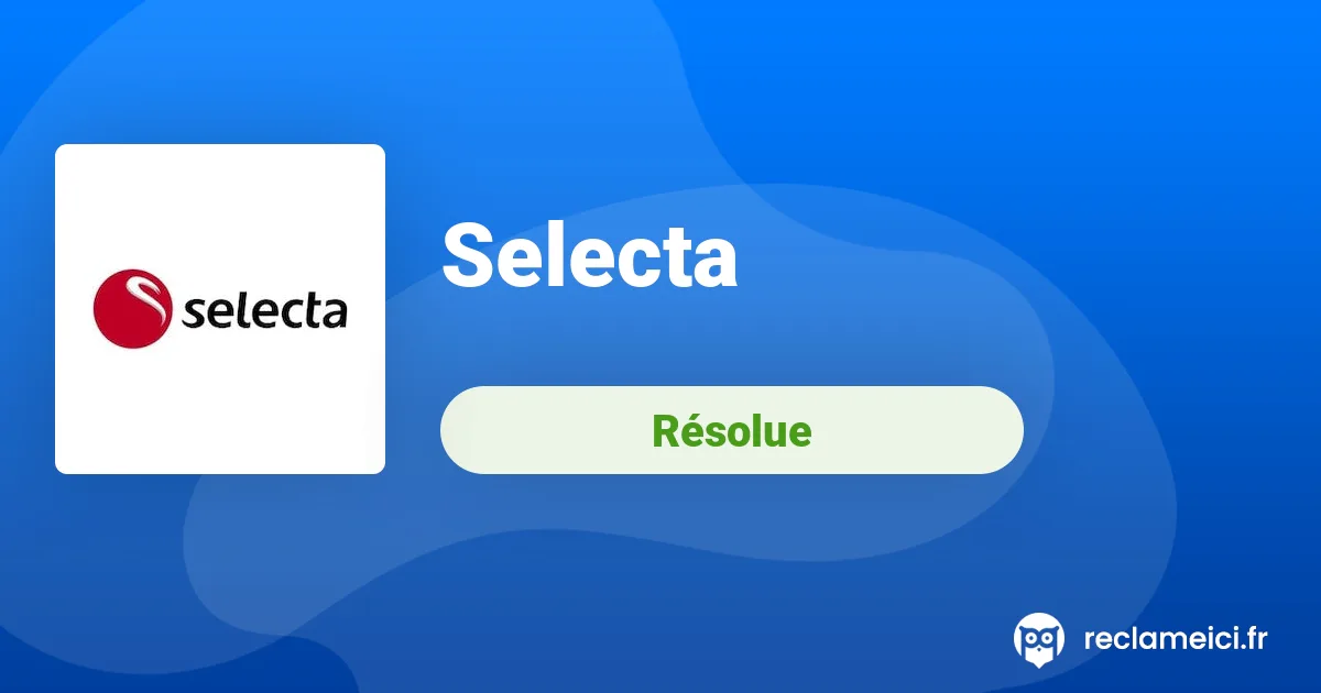 Selecta - Je n'ai pas reçu de bouteille d'eau à 3€ du distributeur ...